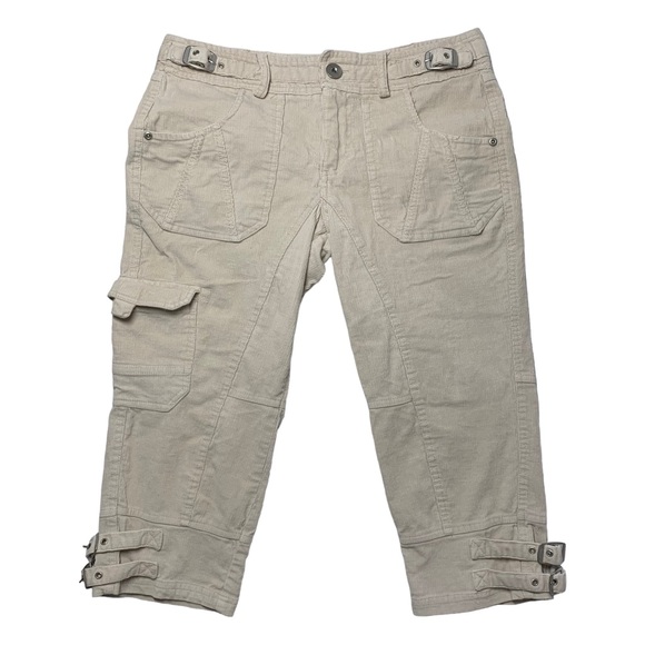Miss Lili | Pants & Jumpsuits | Vintage Cream Corduroy Cargo Capris ...